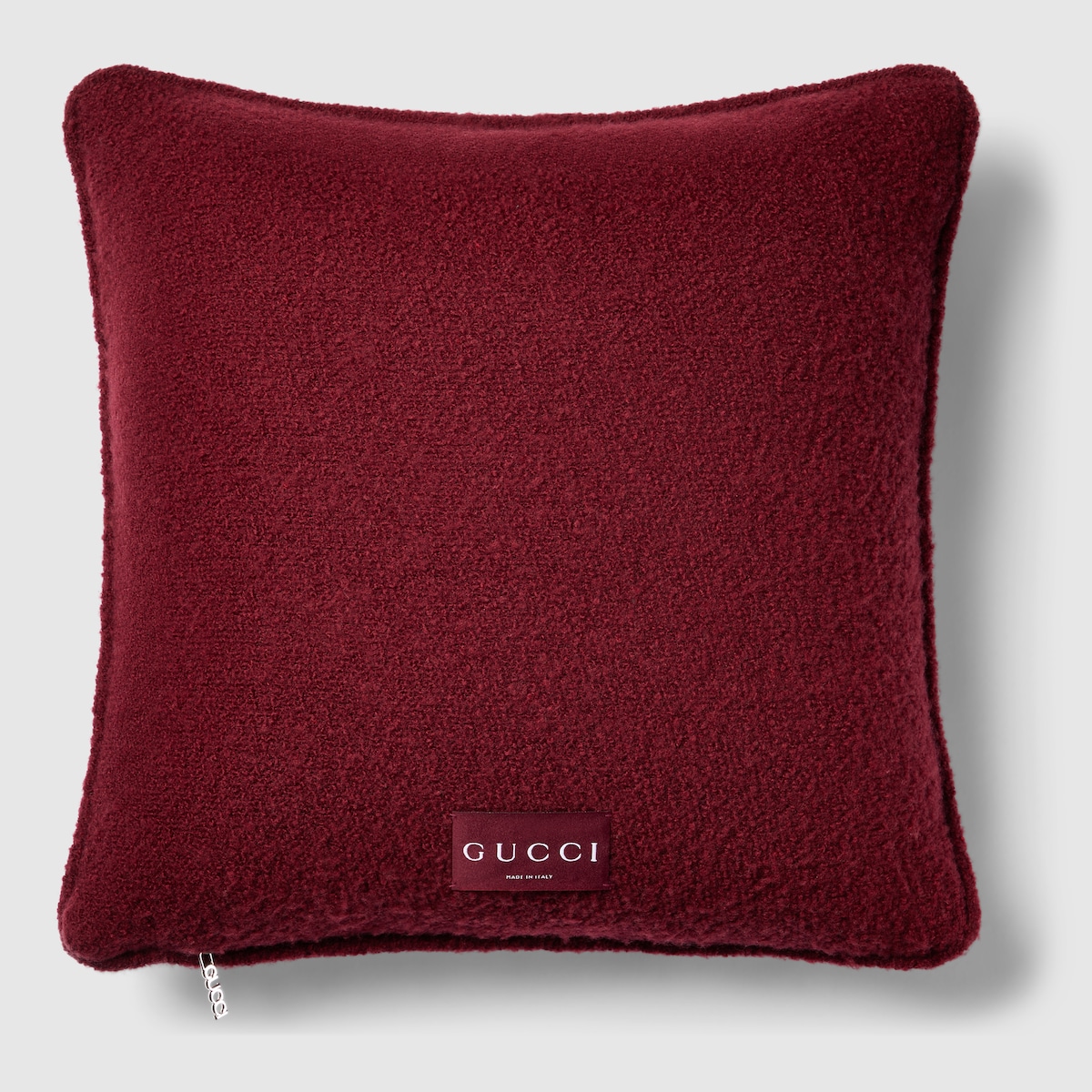 Gucci wool bouclé cushion in Gucci Rosso Ancora red | GUCCI® US