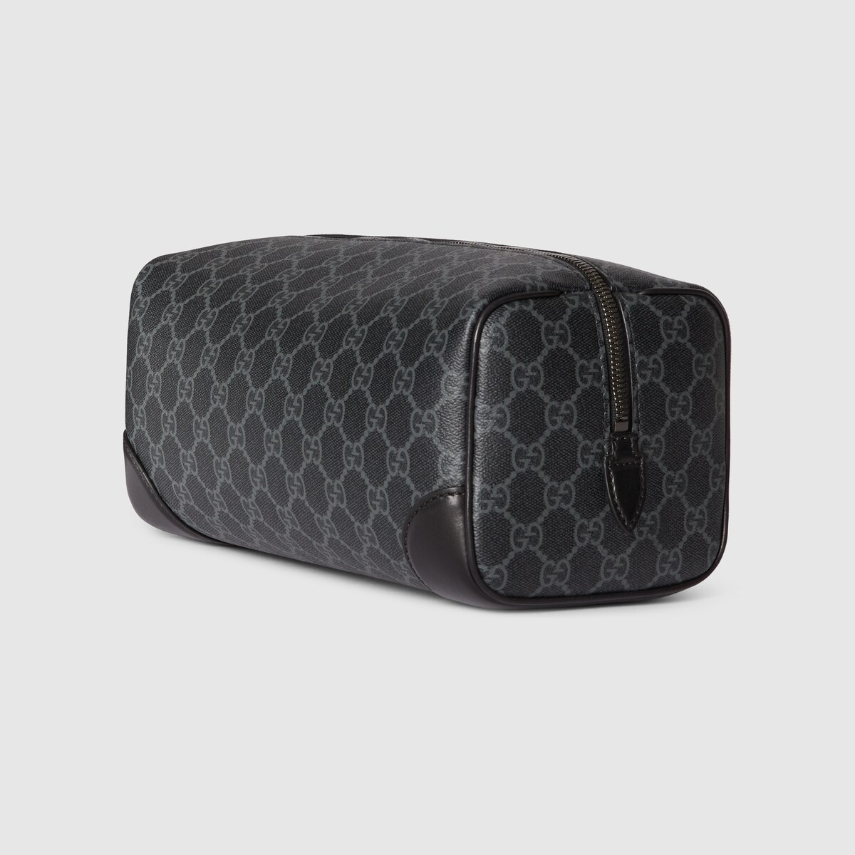 GG Emblem medium toiletry case in black fabric | GUCCI® Australia