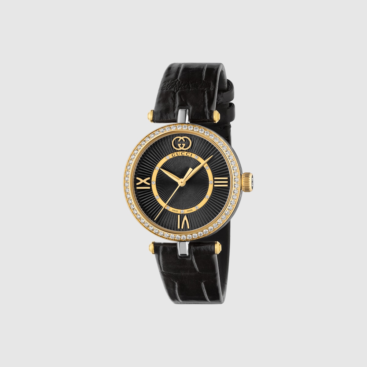 Model 2000 watch, 30mm in black alligator | GUCCI® GR