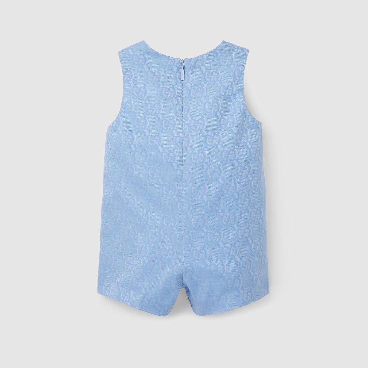 Baby cotton overall with GG Shadow in light blue | GUCCI® US