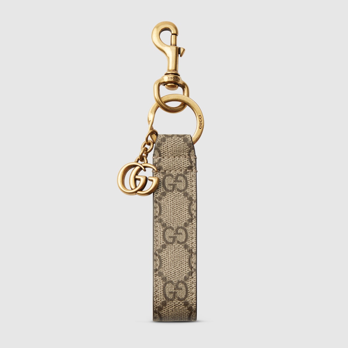 Ophidia keychain in beige and dark brown Supreme canvas | GUCCI® US