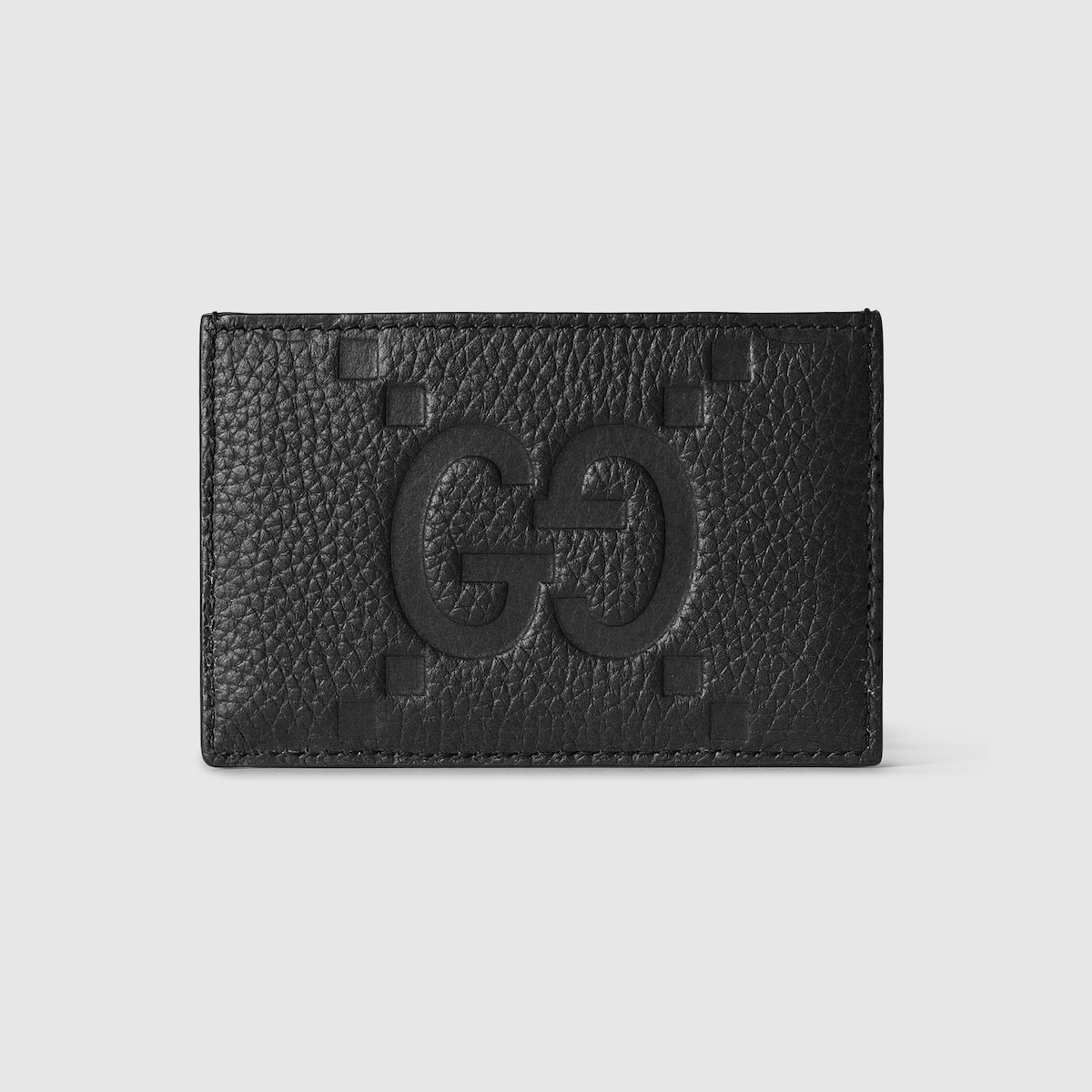 GG Jumbo card case in black leather | GUCCI® Australia