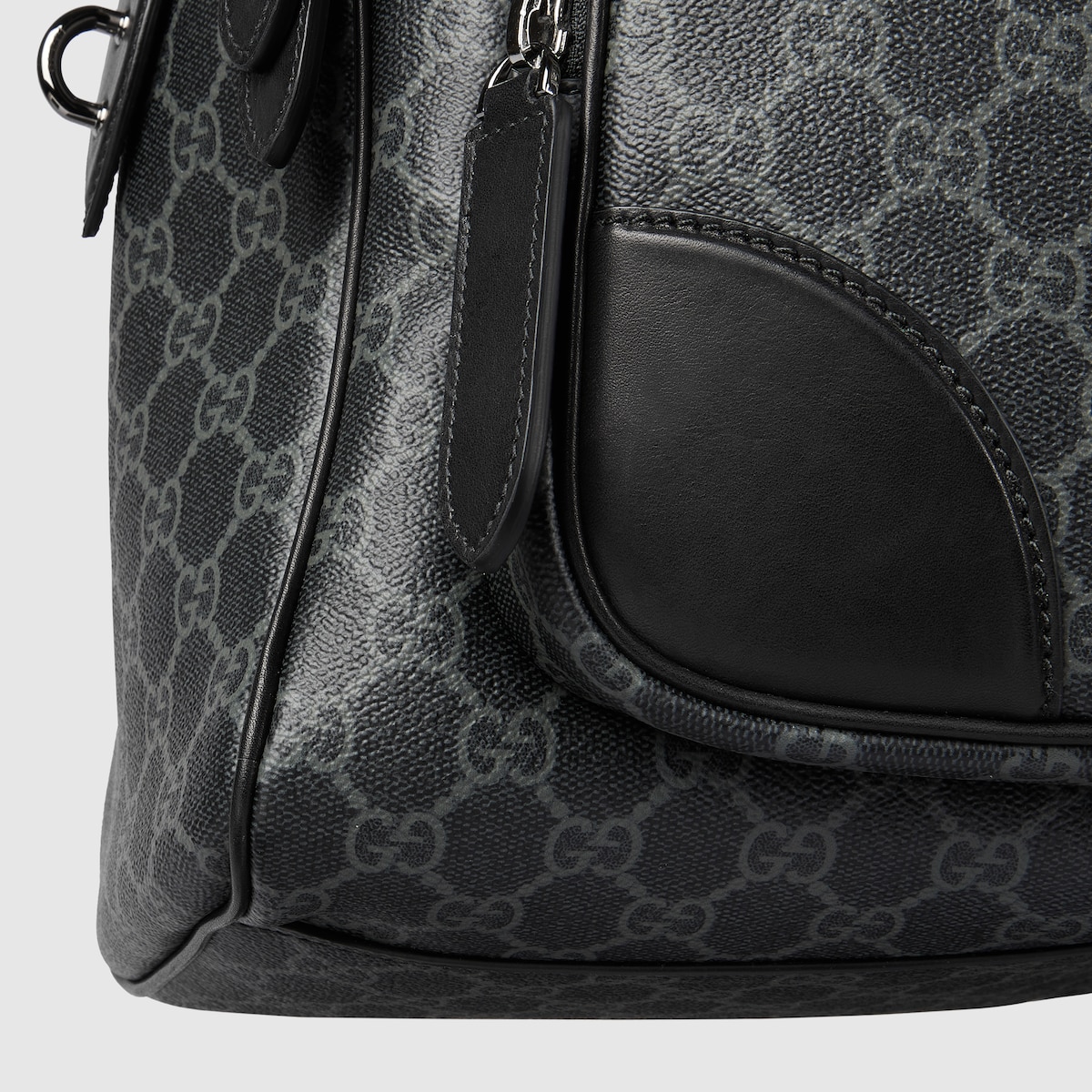 GG Emblem medium backpack in black fabric | GUCCI® US
