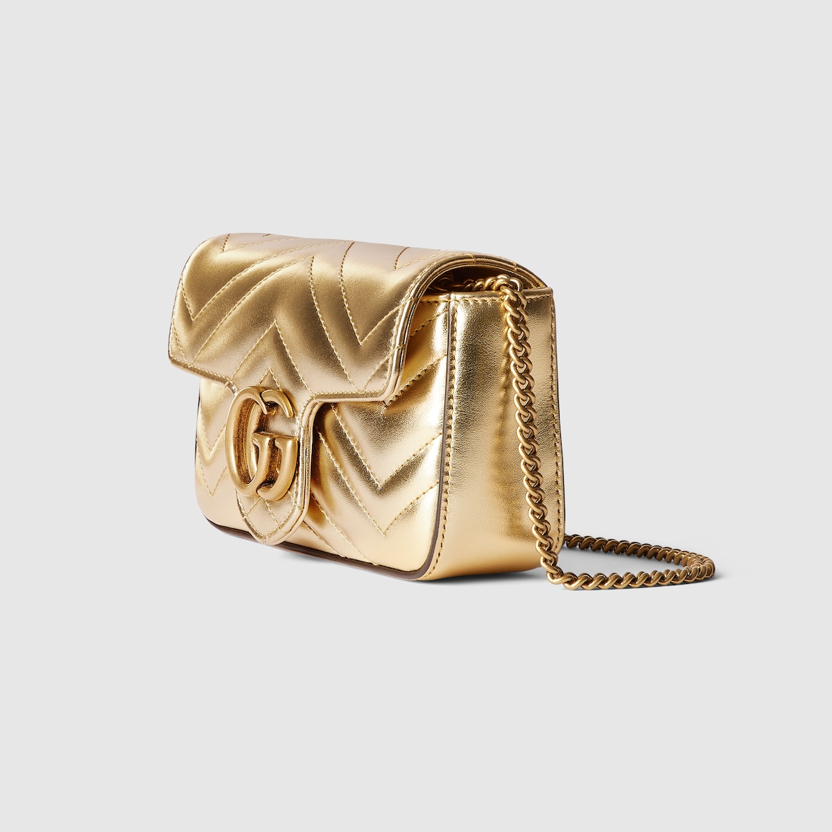 Sac super mini GG Marmont en cuir cuivré | GUCCI® Canada