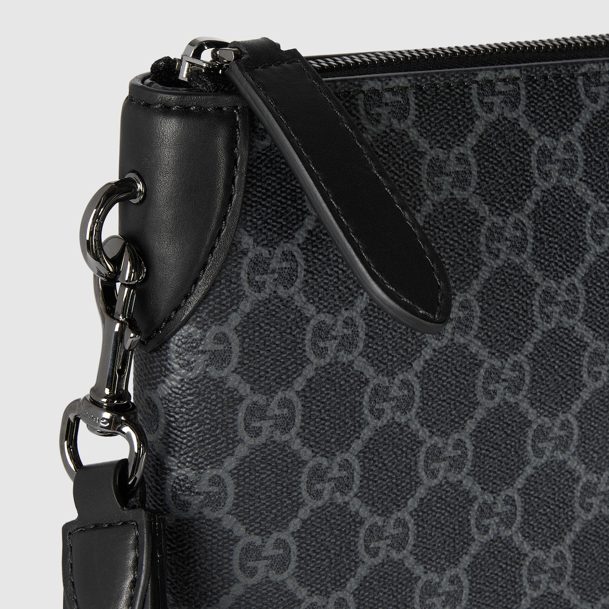GG Emblem small business case in black fabric | GUCCI® UK