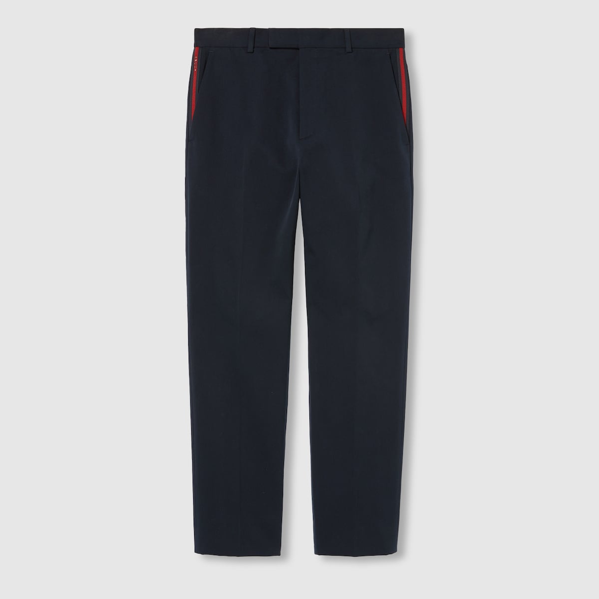 Cotton gabardine pant with Web in blue | GUCCI® US