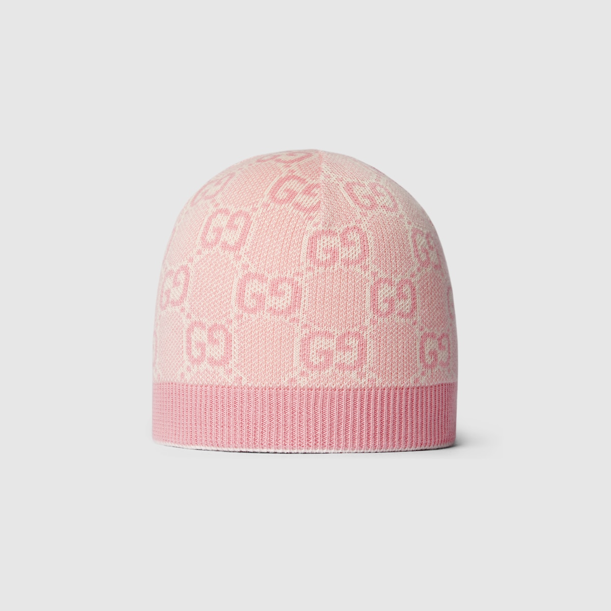 Baby GG cotton hat in pink and white | GUCCI® US