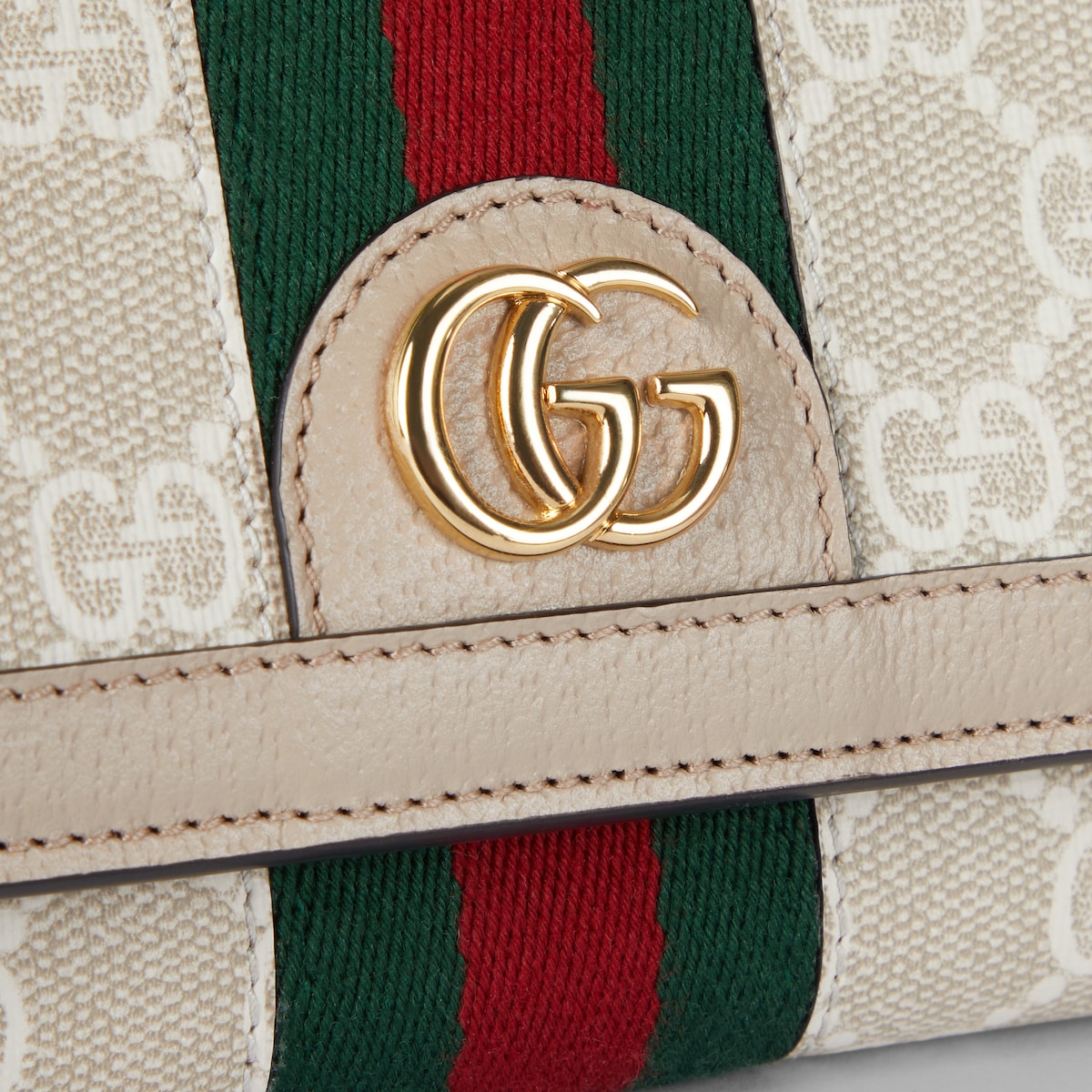 Cartera con cadena Ophidia inSupreme beige y blanca | GUCCI® MX