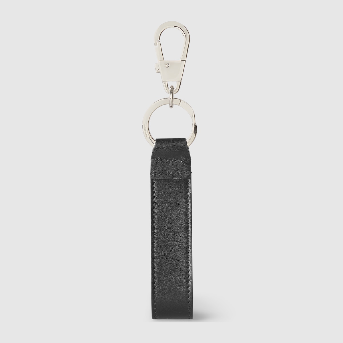 Keychain with hook closure in black Supreme canvas | GUCCI® US