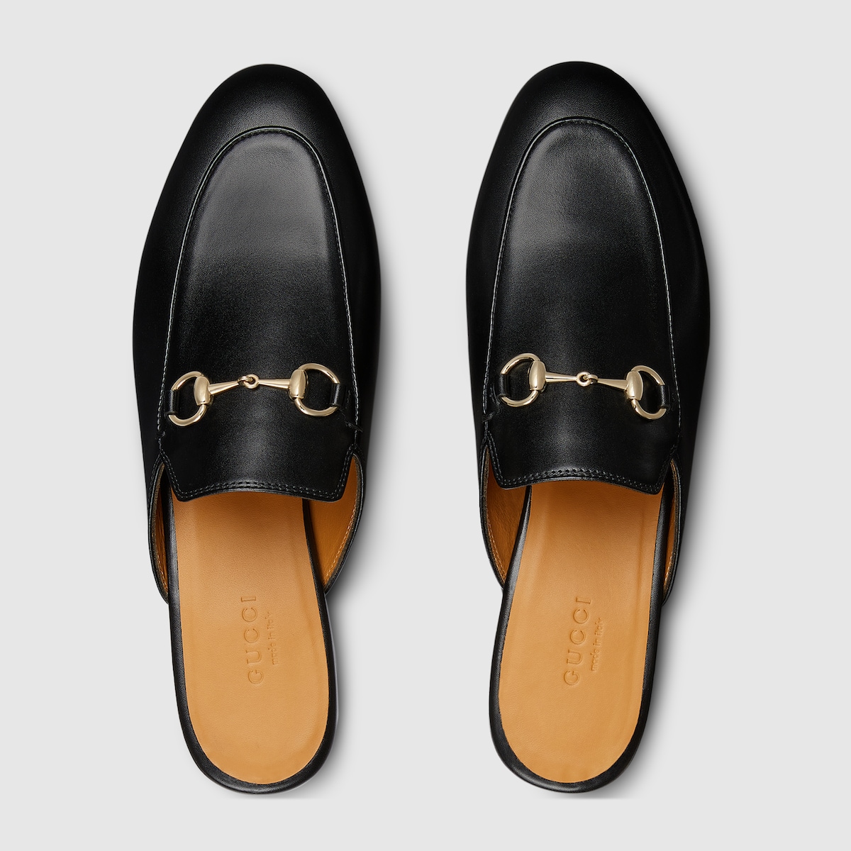 Women's Princetown slipper in black leather | GUCCI® TH
