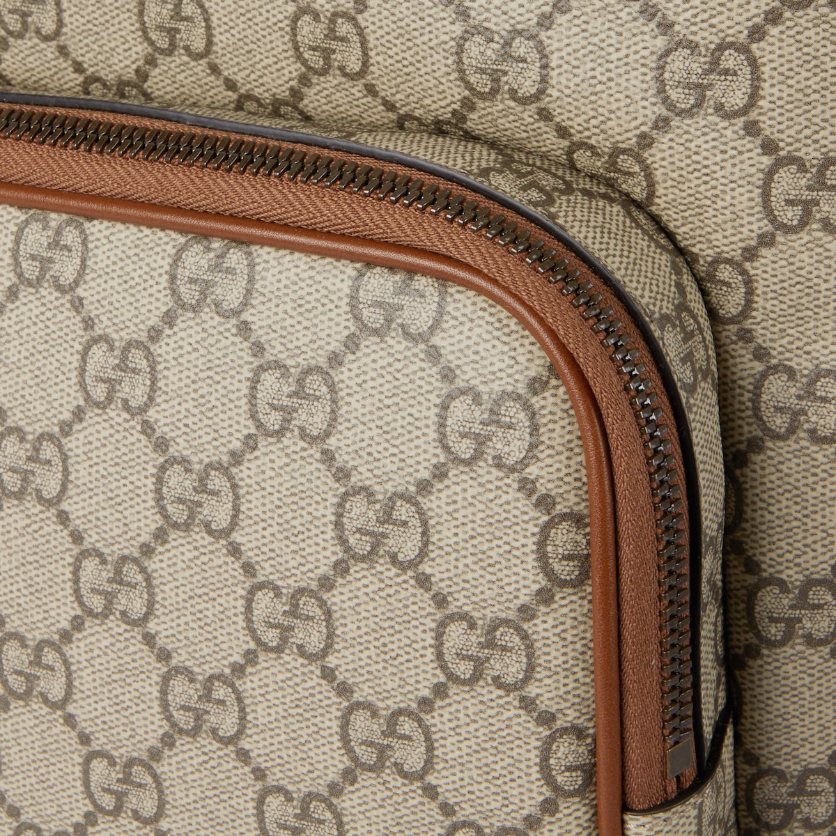 GG Emblem medium backpack in beige and dark brown fabric | GUCCI® Australia