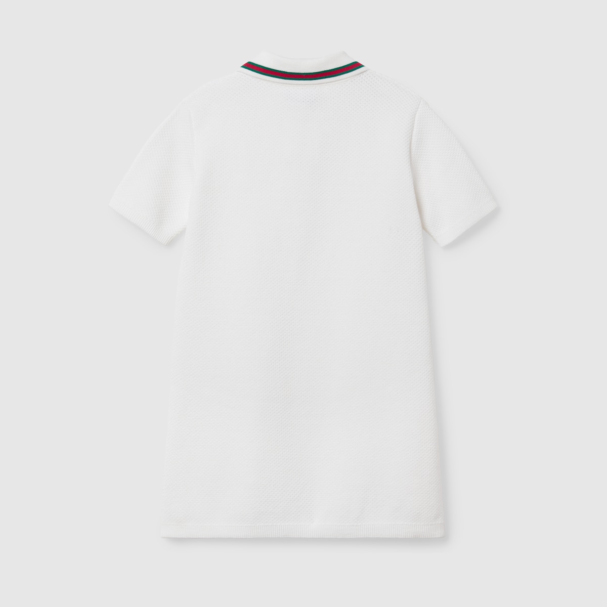 Children's embroidered cotton polo dress in white | GUCCI® AU