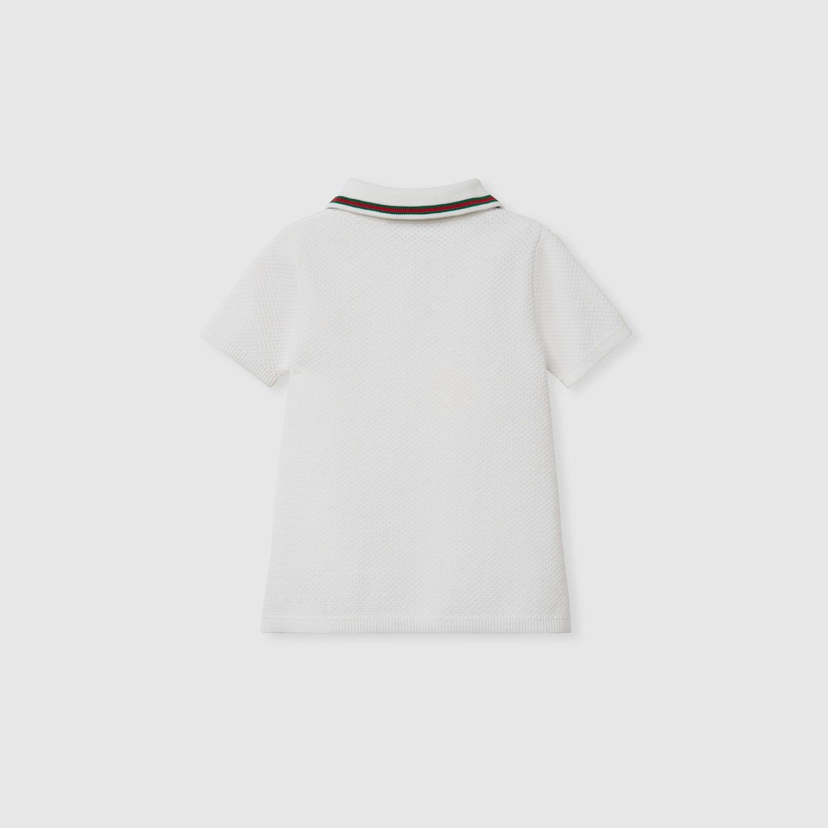Abito polo neonato ricamato in cotone in bianco | GUCCI® IT