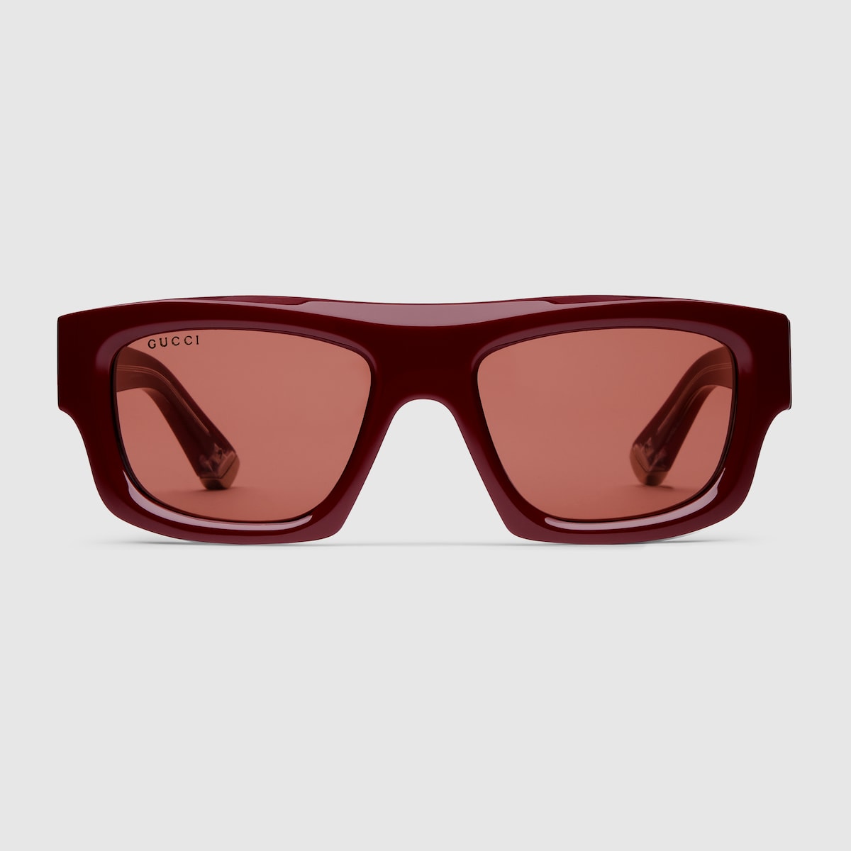Occhiali da sole rettangolari in Gucci Rosso Ancora | GUCCI® IT