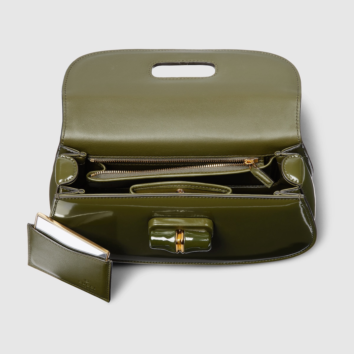 Gucci Bamboo Diva medium bag in forest green leather | GUCCI® US