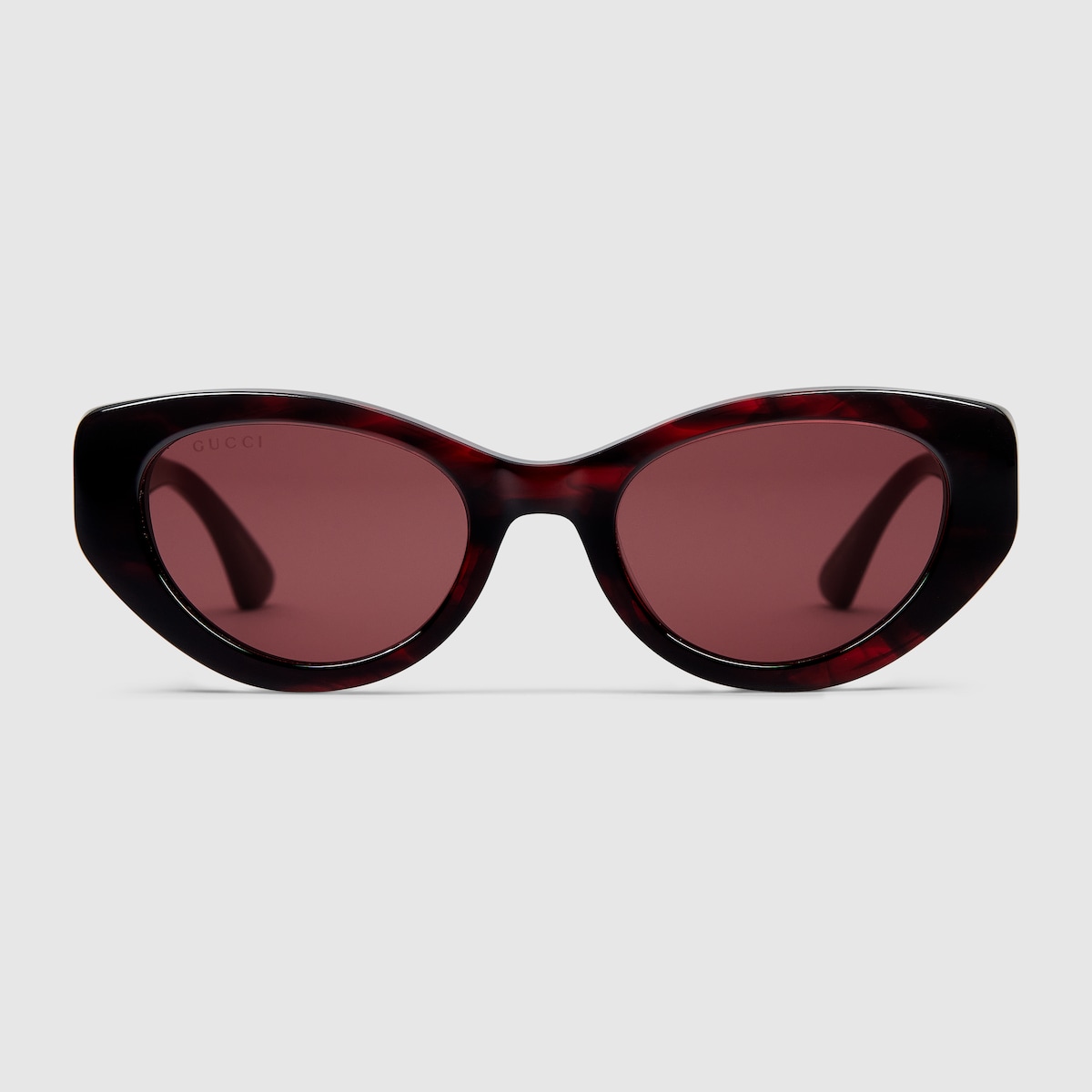 Cat-eye frame sunglasses in brown | GUCCI® MX