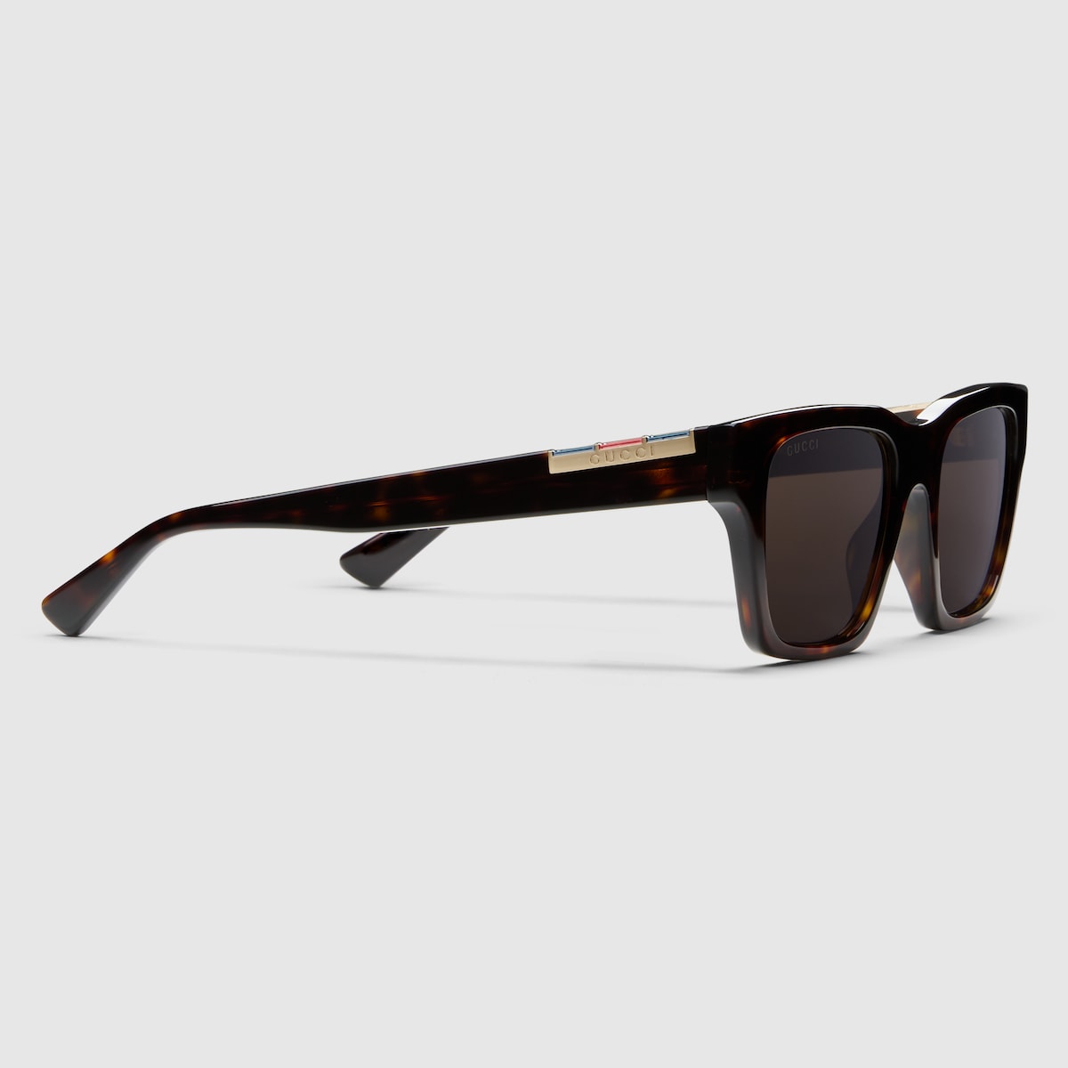 Rectangular frame sunglasses in brown | GUCCI® NZ