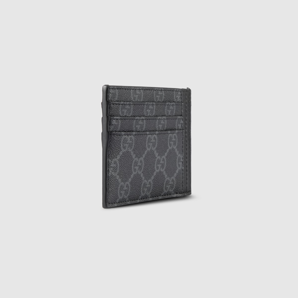GG Emblem card case in black fabric | GUCCI® Australia