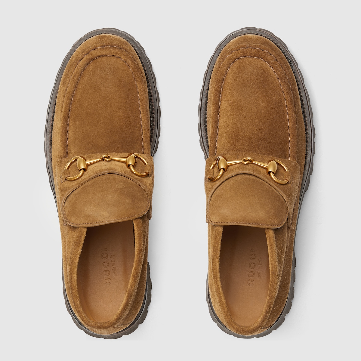 Women's Horsebit ankle boot in brown suede | GUCCI® US