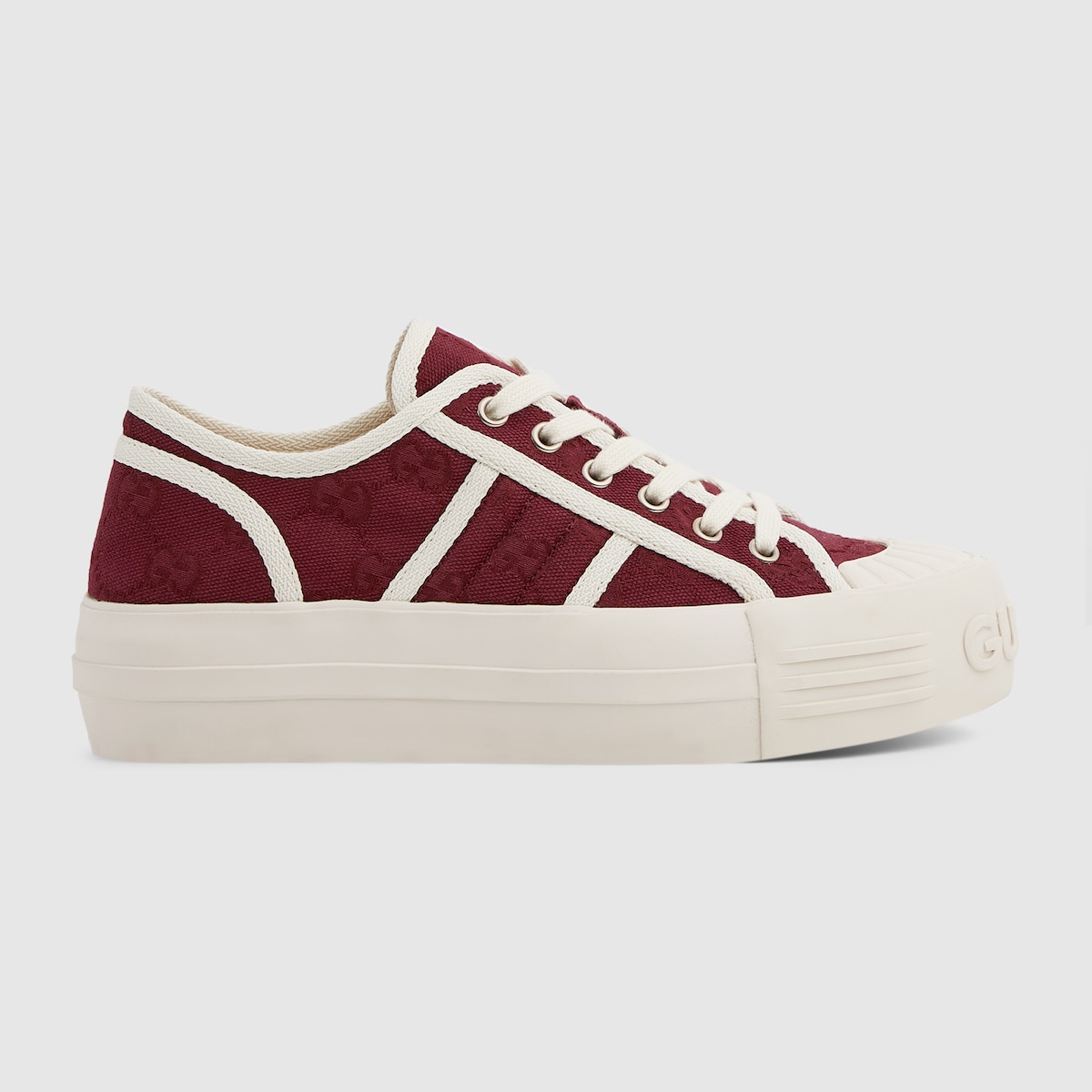 Baskets massives pour femme en Toile GG Rosso Ancora | GUCCI® FR