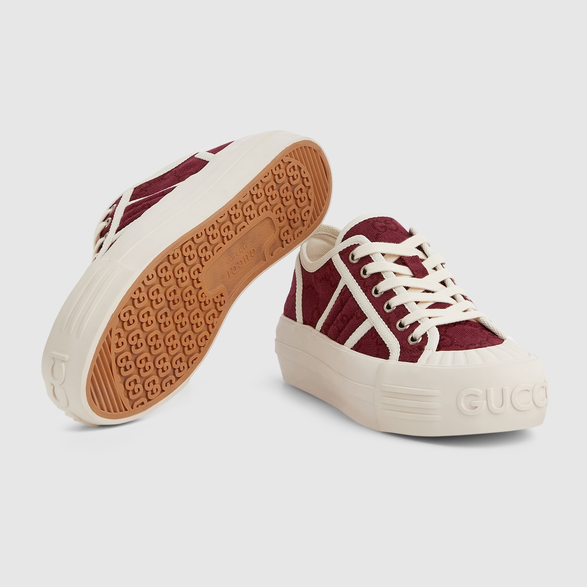 Women's chunky trainer in Rosso Ancora GG canvas | GUCCI® UK