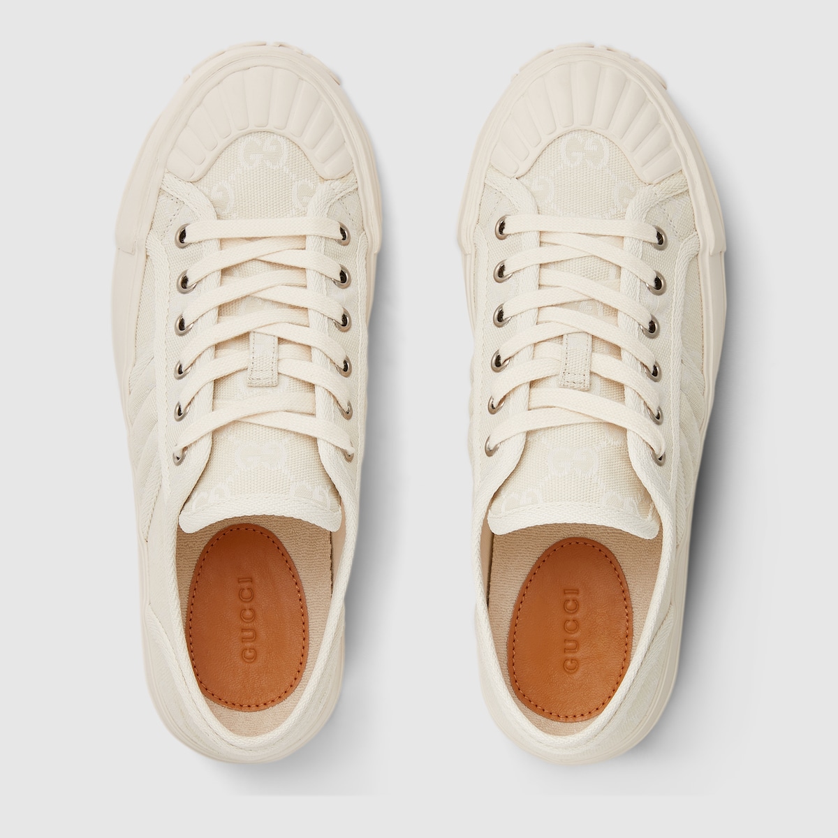 Women's chunky trainer in white GG canvas | GUCCI® AU