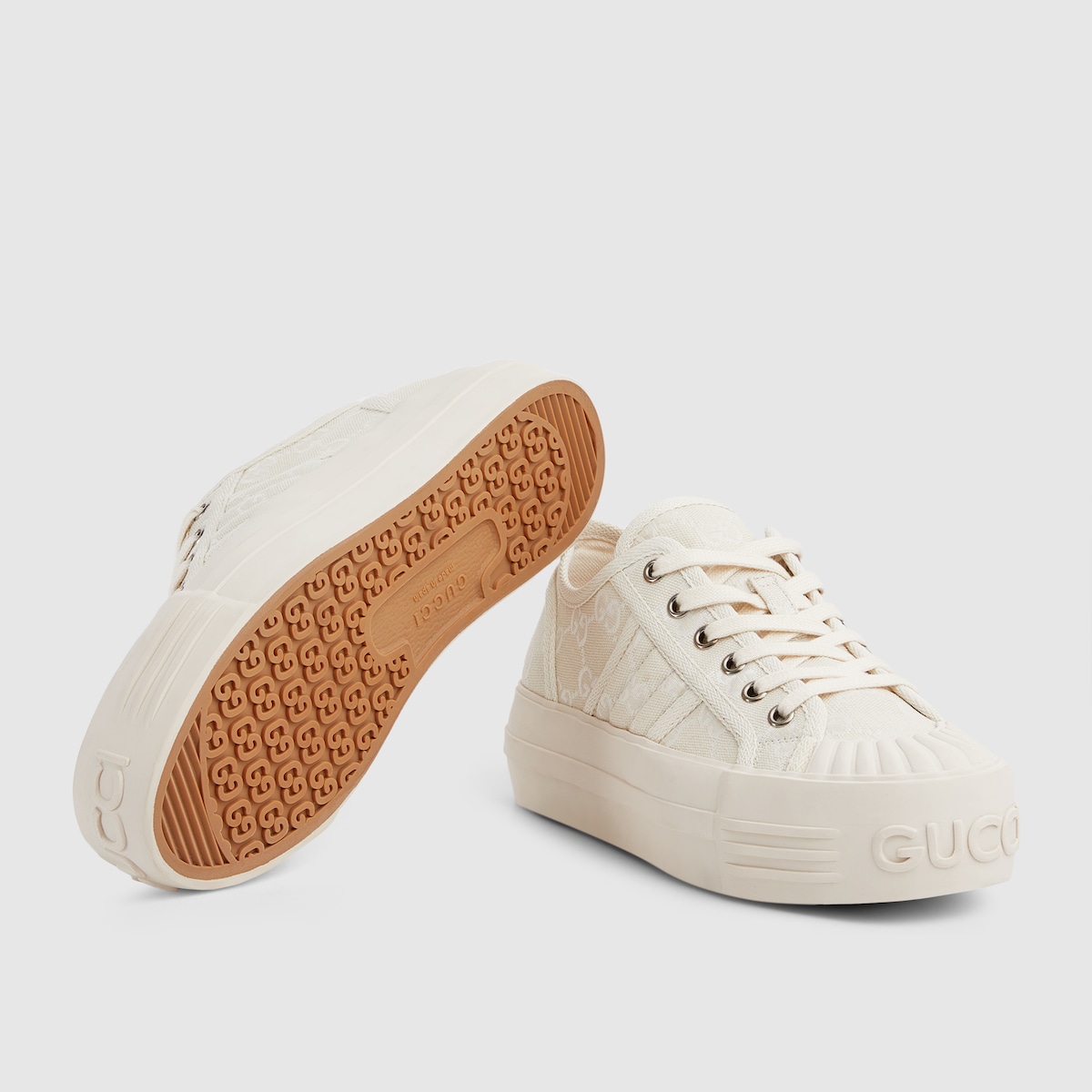 Sneakers gruesos para mujer en Lona GG blanca | GUCCI® MX