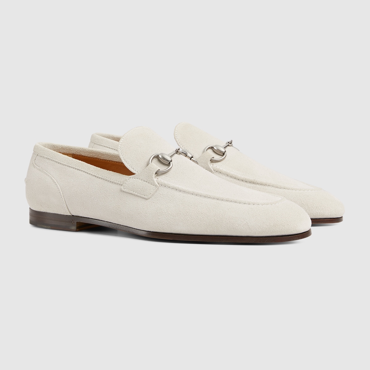 Mocassino Gucci Jordaan Uomo In Pelle Scamosciata Grigio Chiaro GUCCI IT Mocassino Gucci Jordaan Uomo In Pelle Scamosciata Grigio Chiaro GUCCI IT