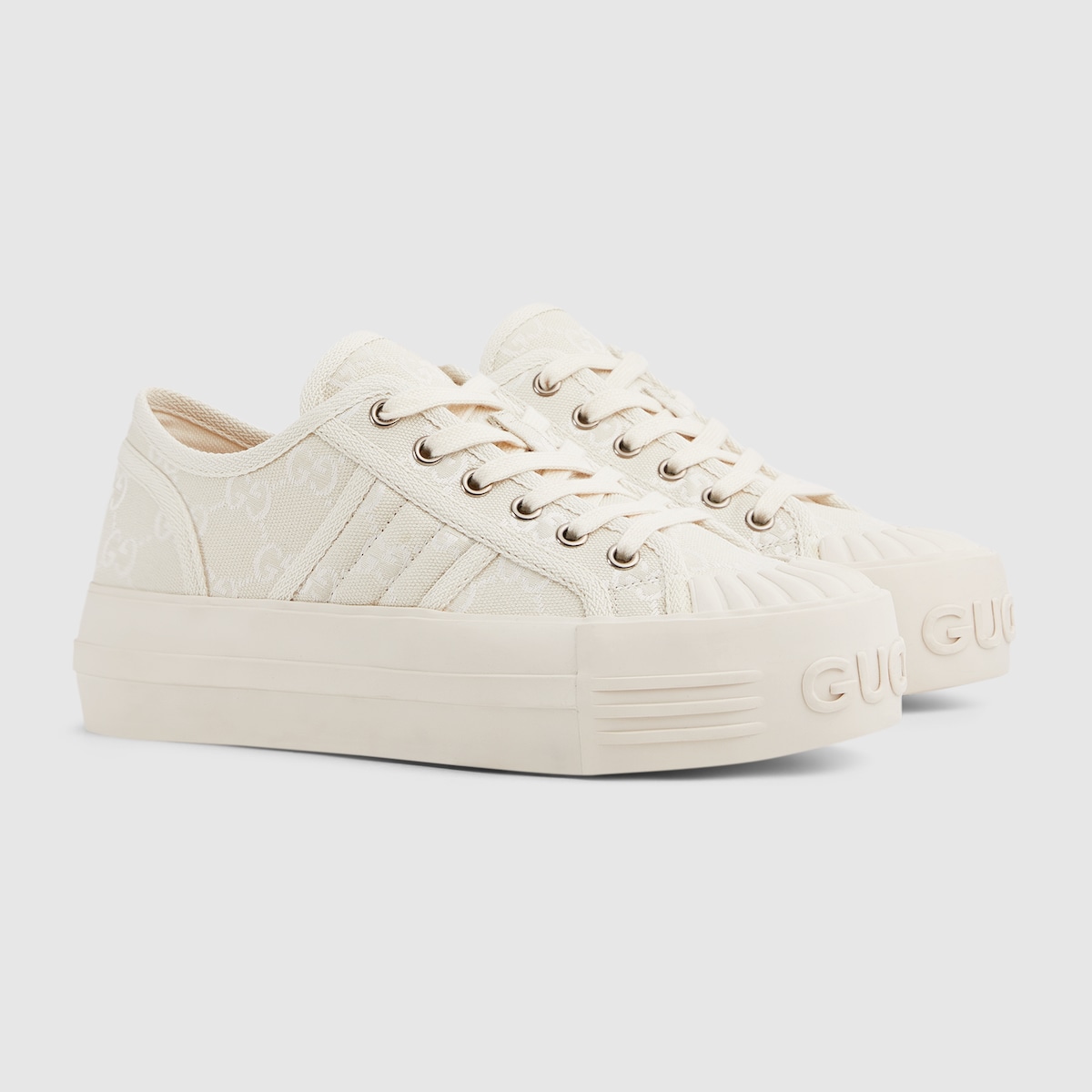 Women's chunky sneaker in white GG canvas | GUCCI® US