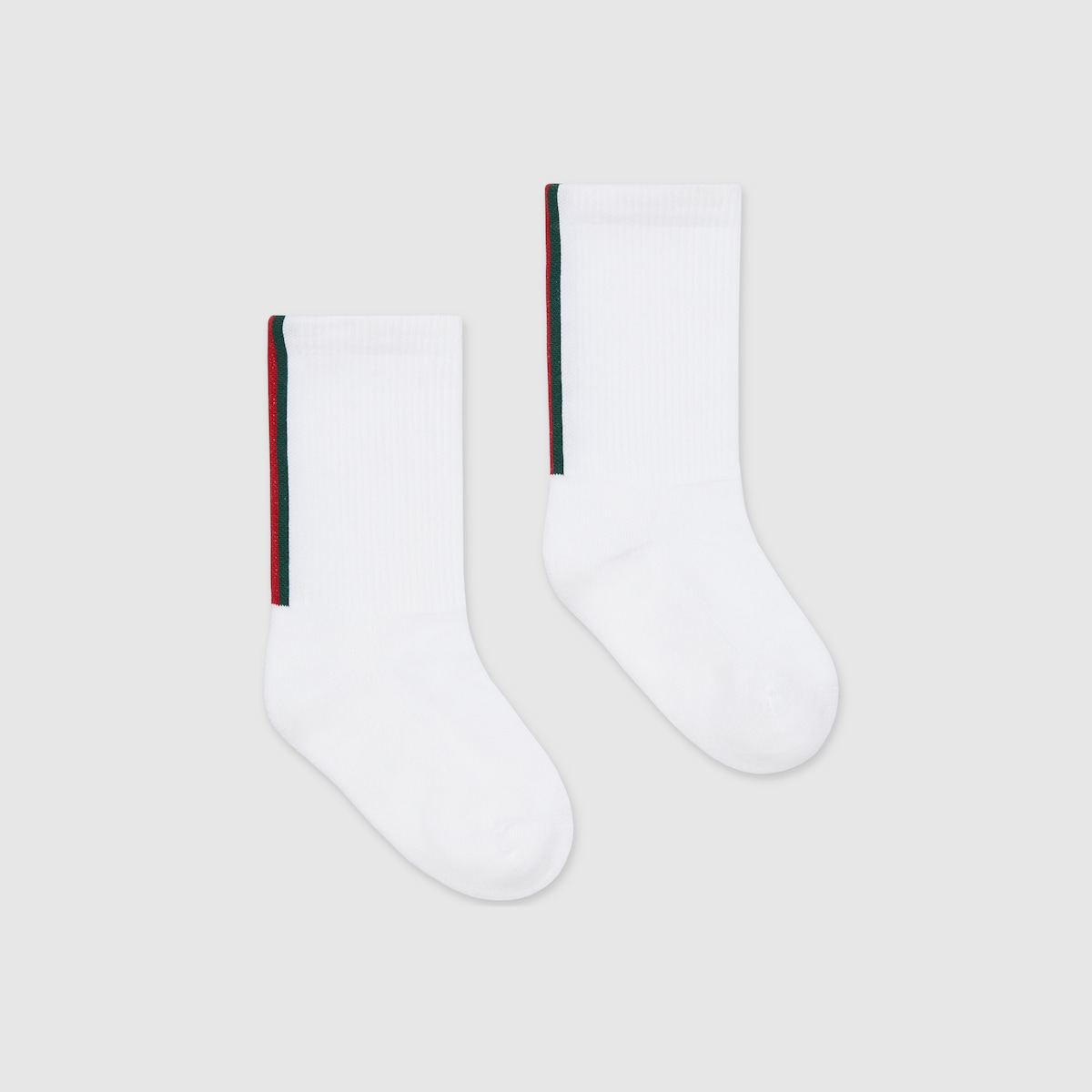 Baby cotton blend socks with Web in white | GUCCI® US