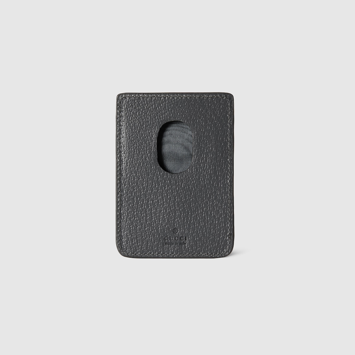 Bi-colour magnetic card case in grey and black Supreme | GUCCI® AU