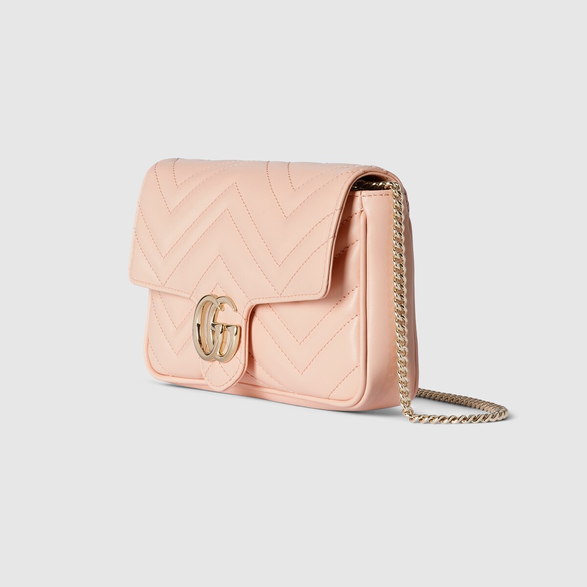 GG Marmont Super-Mini-Tasche in hellrosafarbenes Leder | GUCCI® DE
