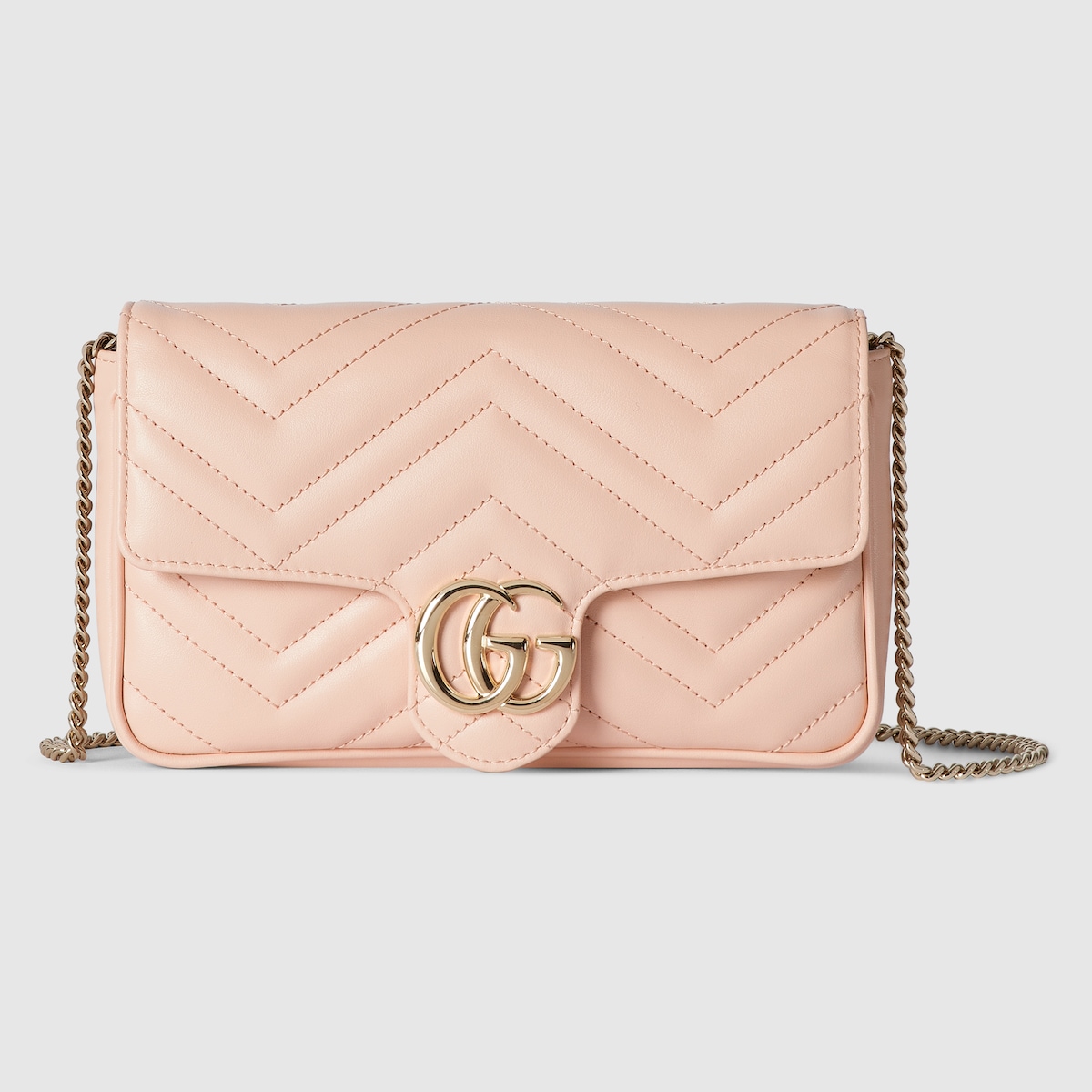 GG Marmont super mini bag in light pink leather | GUCCI® MX