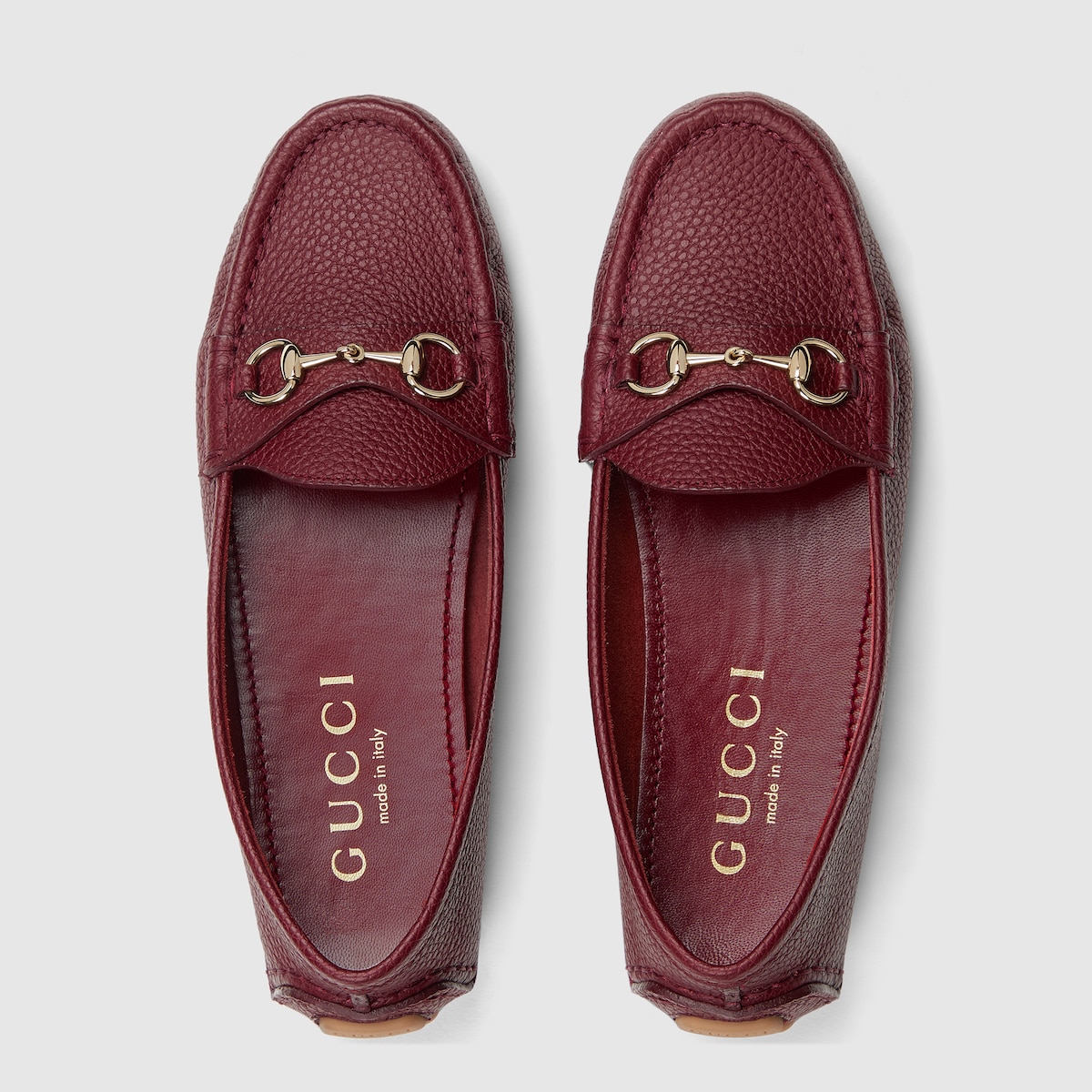 Mocassins pour femme en Cuir grainé rouge Rosso Ancora | GUCCI® FR