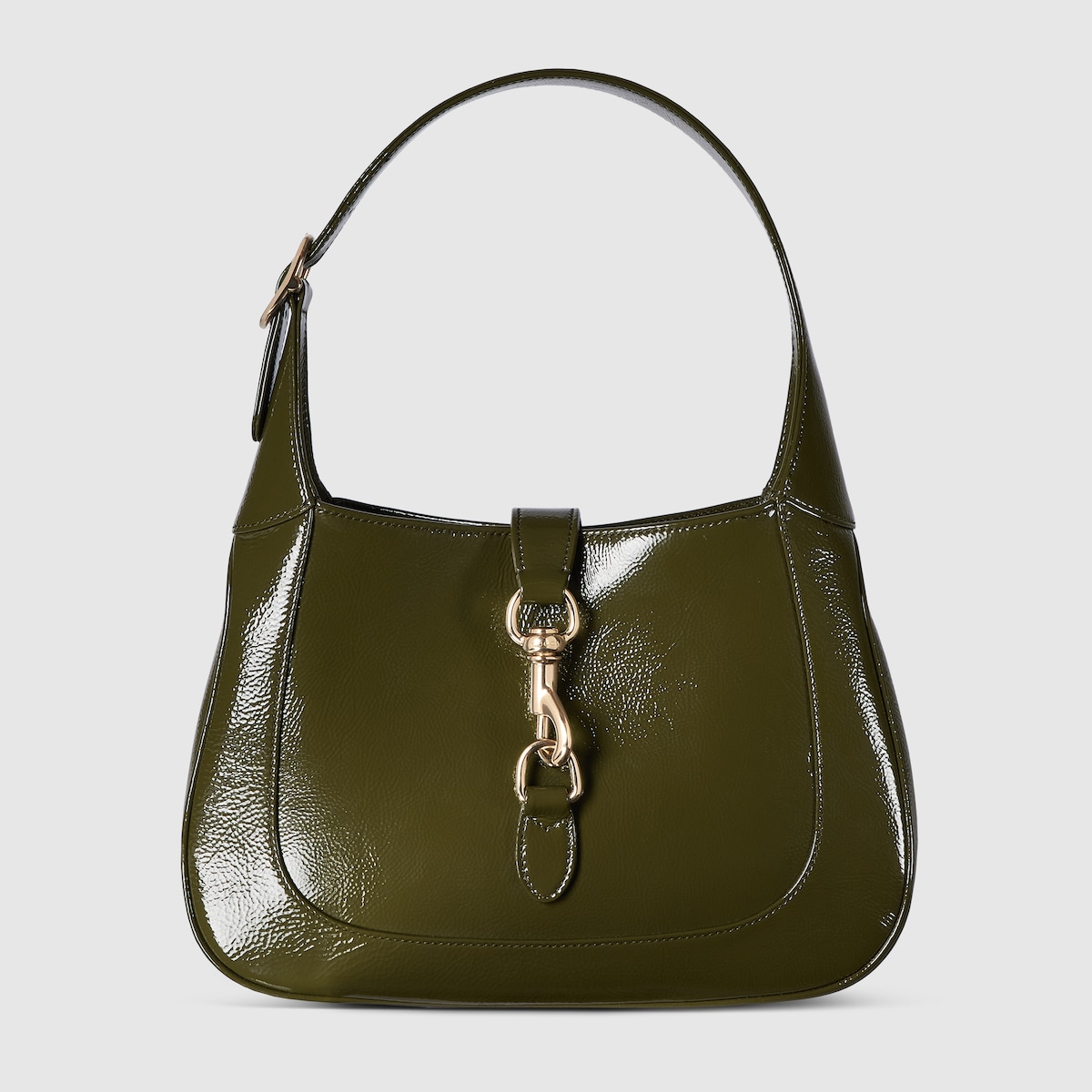 Gucci Jackie small shoulder bag in forest green patent leather | GUCCI® ZA