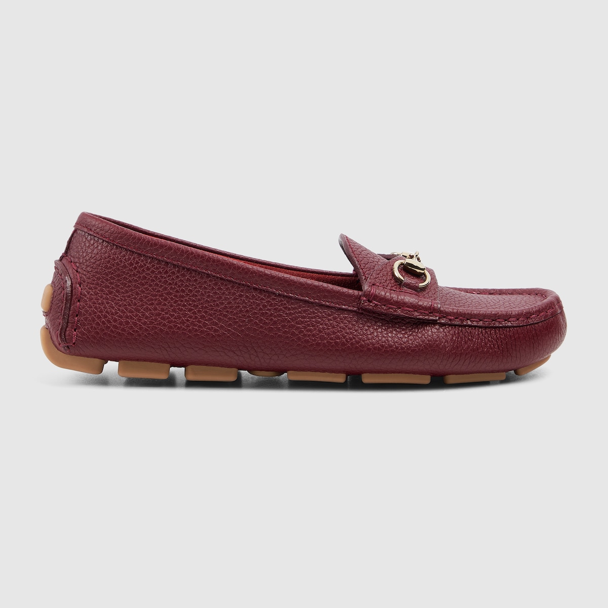 Mocassins pour femme en Cuir grainé rouge Rosso Ancora | GUCCI® FR