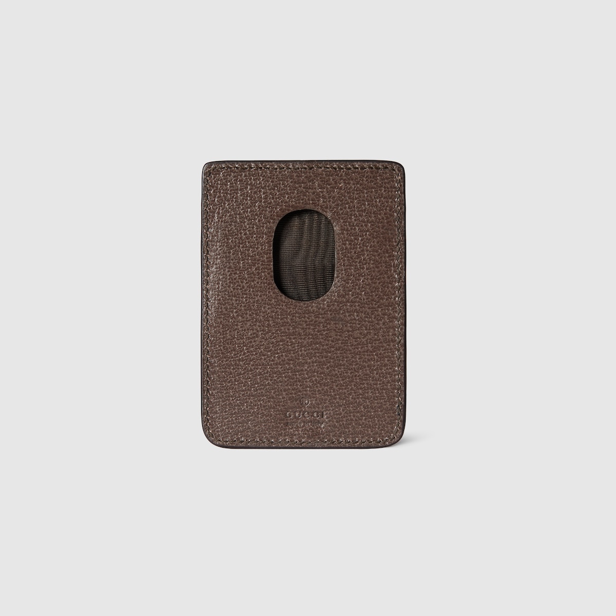 Bi-colour magnetic card case in beige and dark brown Supreme | GUCCI® BE