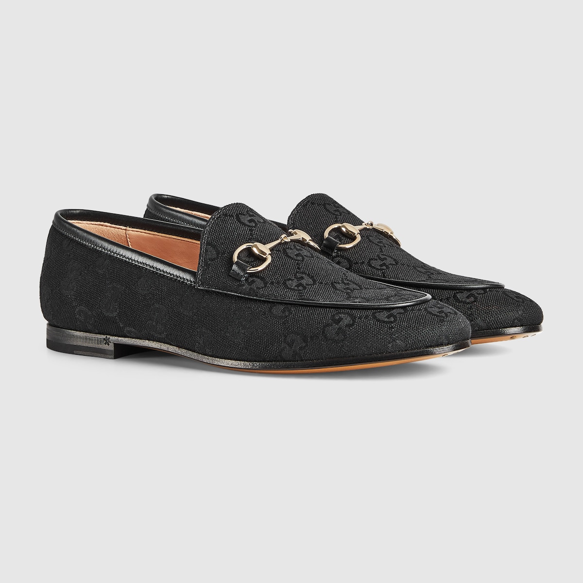 Women's Gucci Jordaan loafer in black GG canvas | GUCCI® US