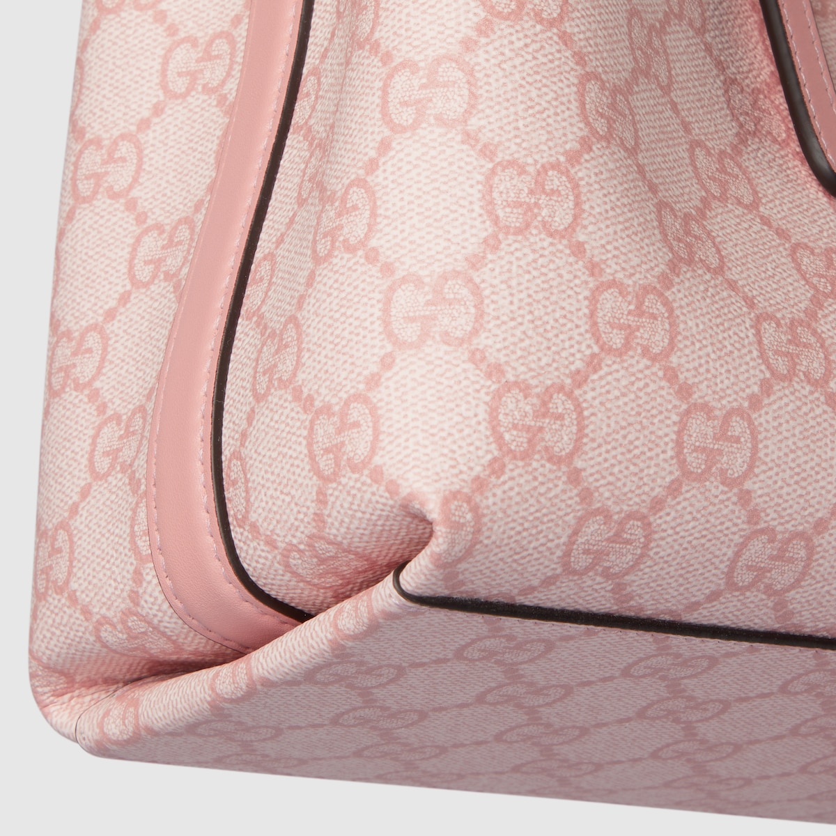 GG Emblem medium tote bag in light pink GG fabric | GUCCI® US