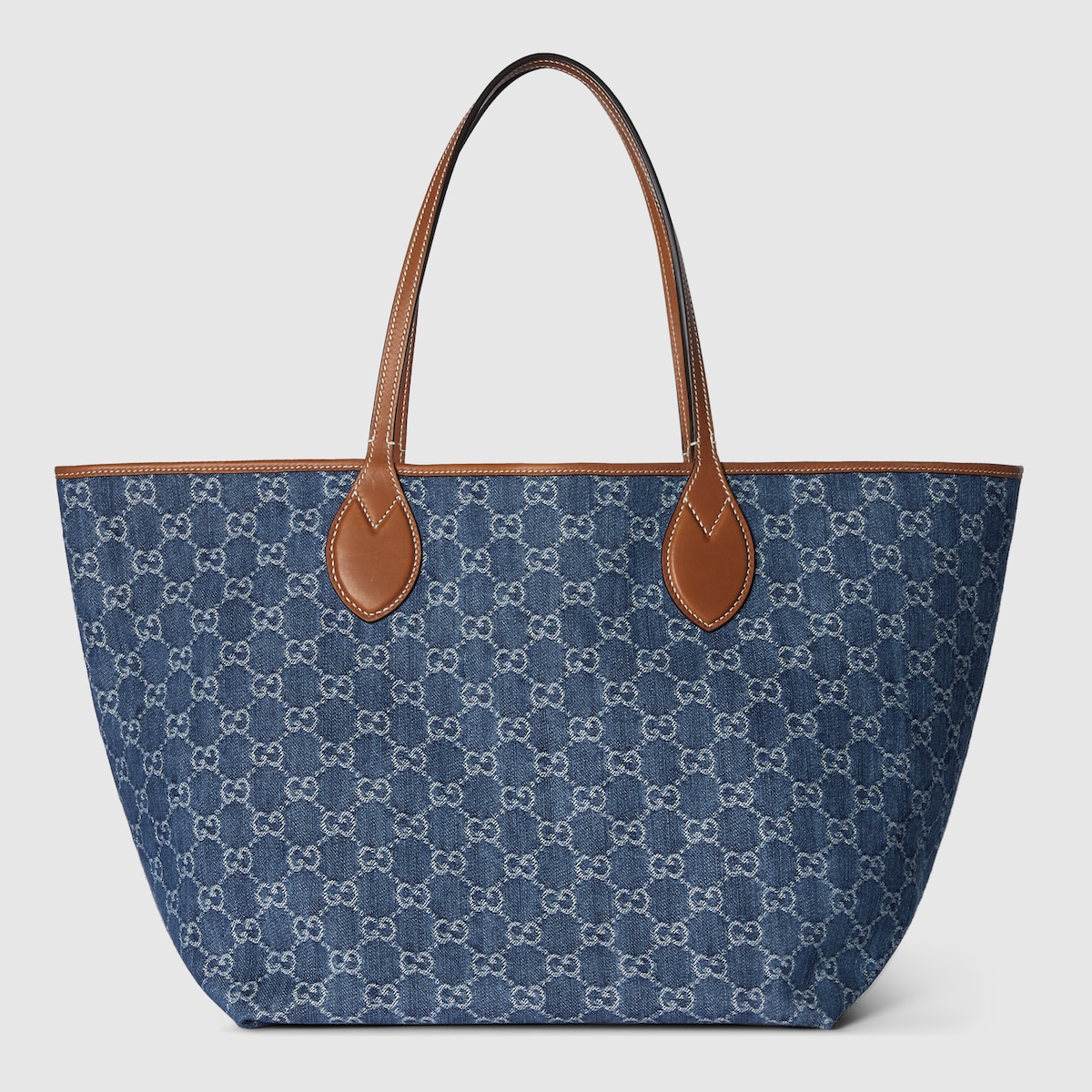 Gucci Totissima large tote bag in blue GG denim | GUCCI® UK