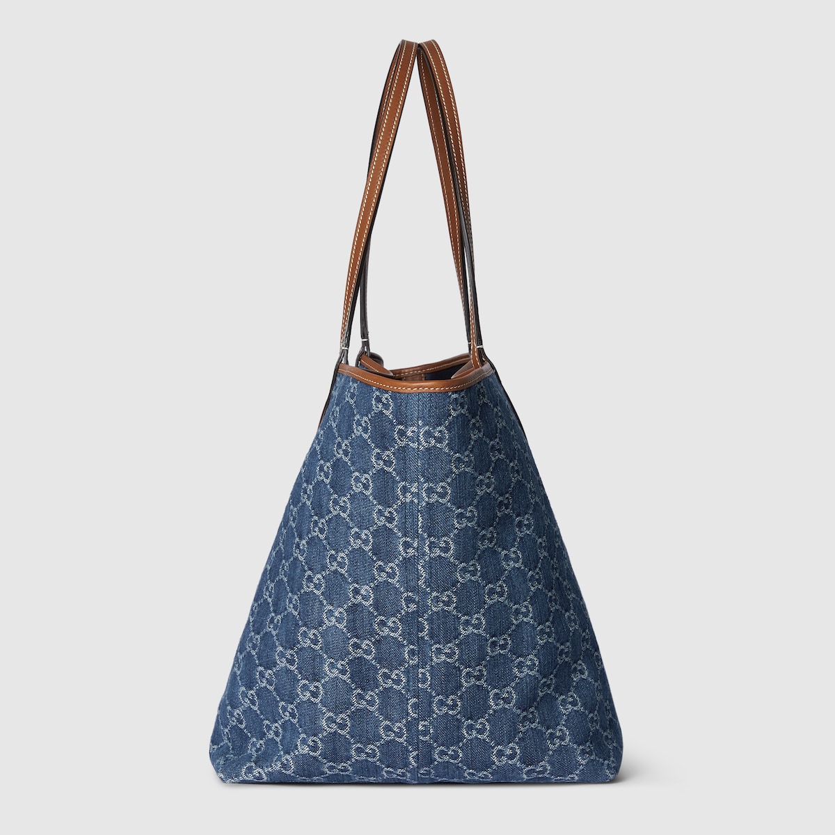 Gucci Totissima large tote bag in blue GG denim | GUCCI® UK