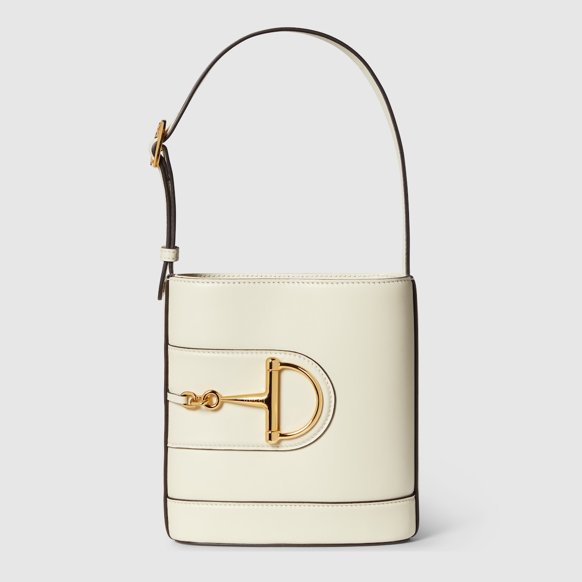 Mini borsa a secchiello Gucci 73 in pelle bianca | GUCCI® CH