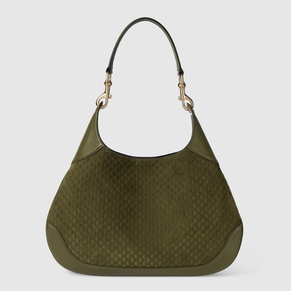 Gucci B small shoulder bag in dark green suede | GUCCI® NZ