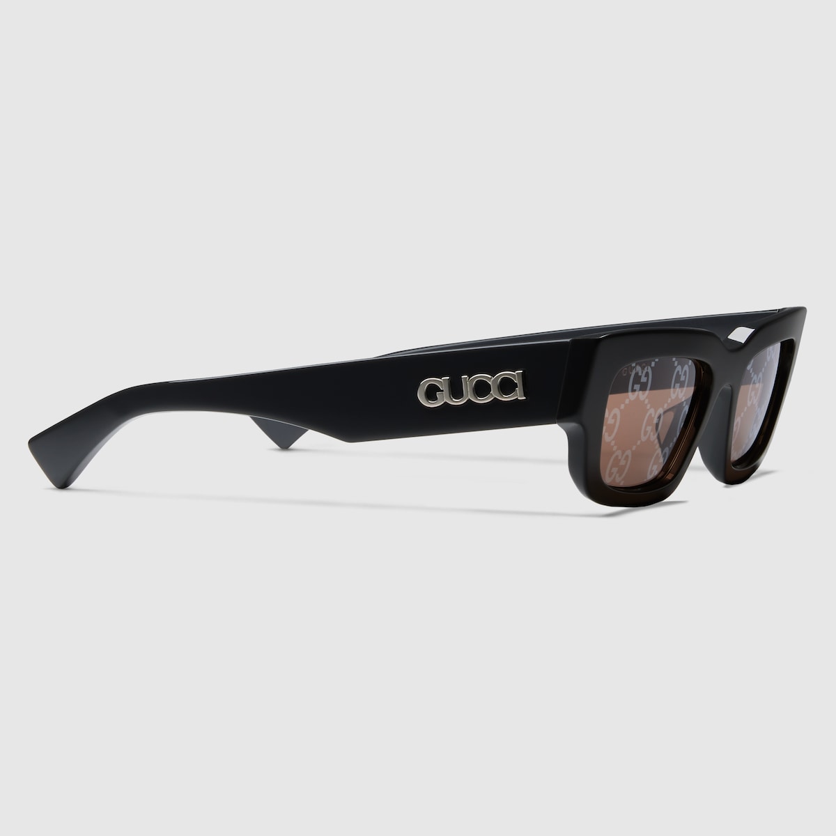Rectangular frame sunglasses in black | GUCCI® US