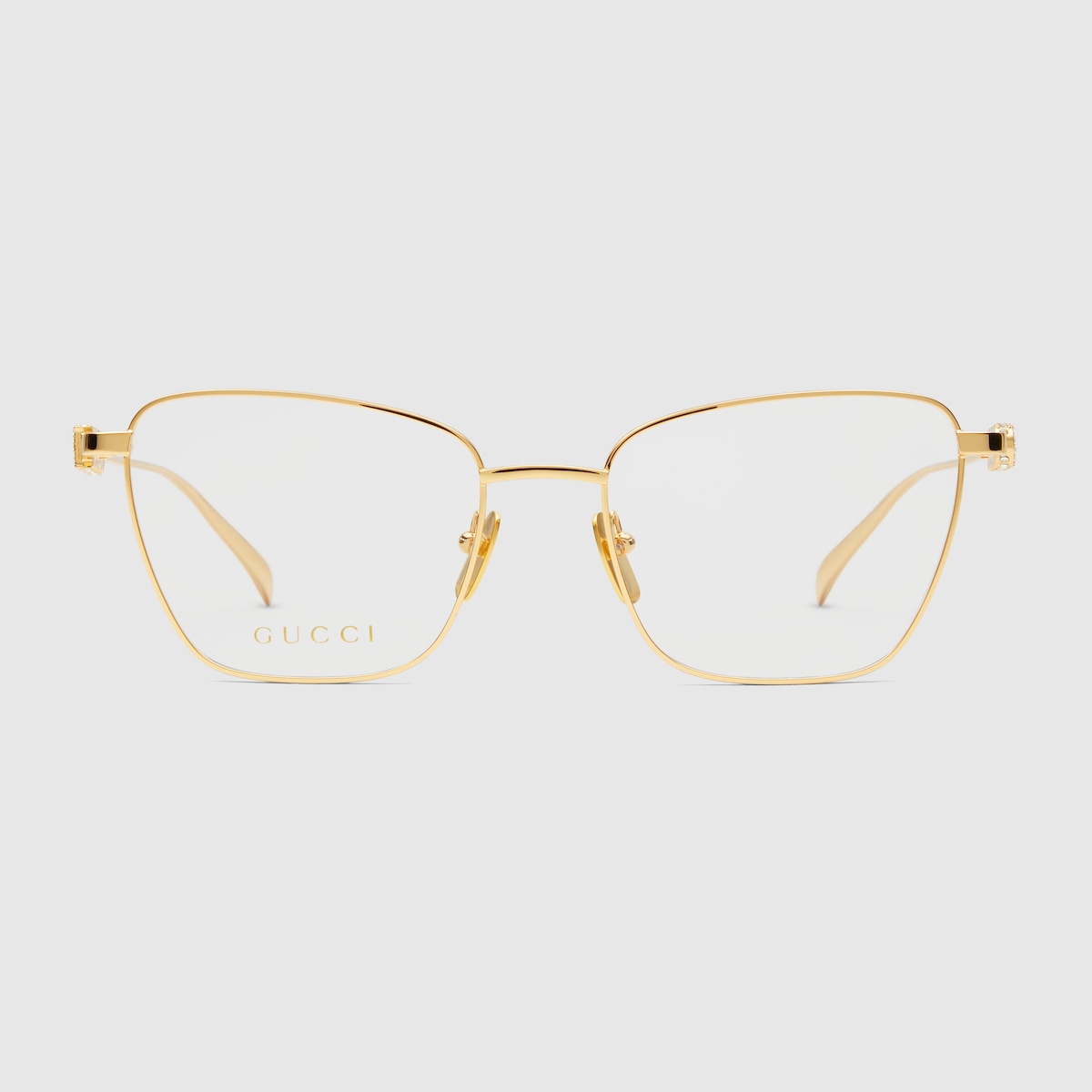 Butterfly optical frame in yellow gold-toned | GUCCI® AE