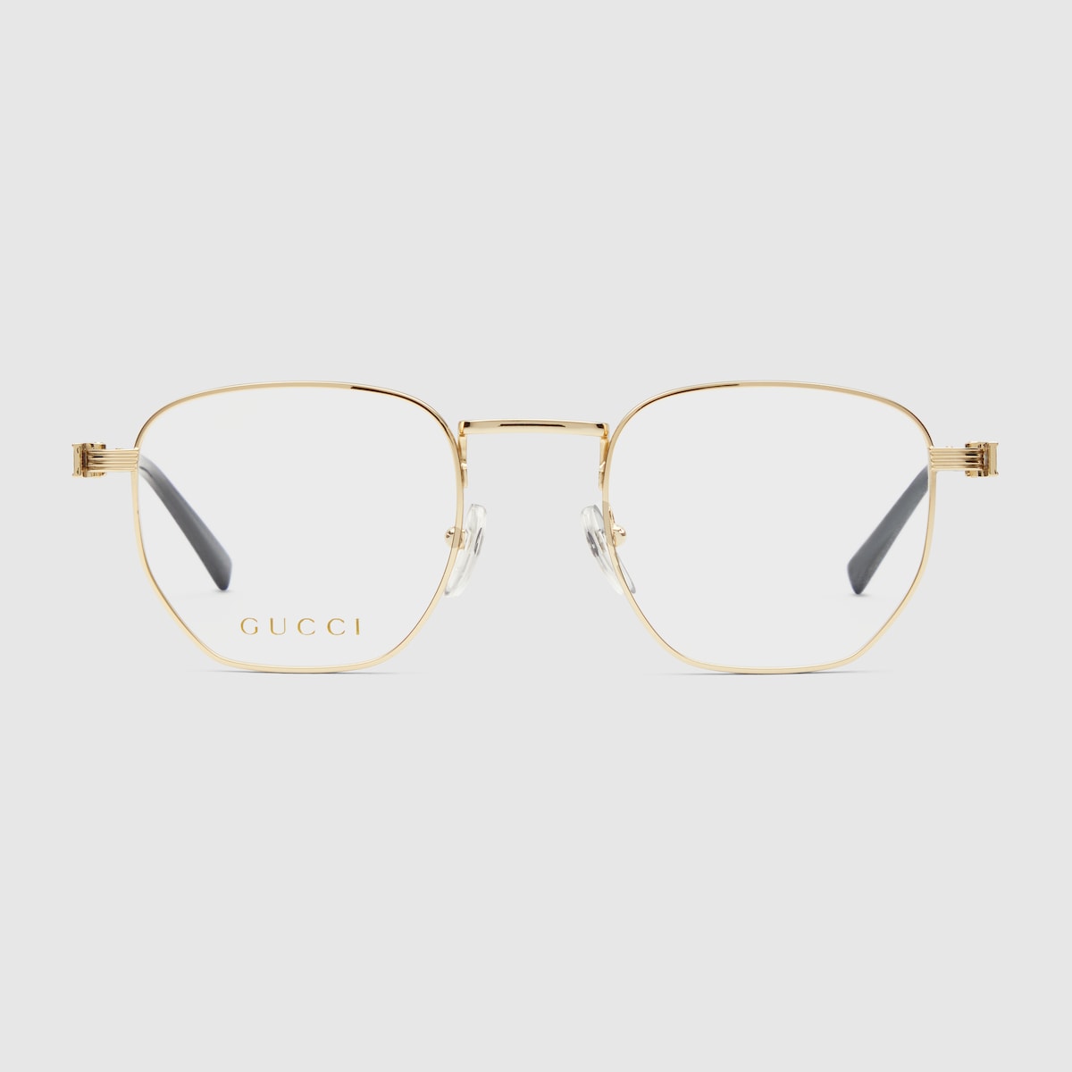 Geometrical optical frame in gold-toned | GUCCI® US