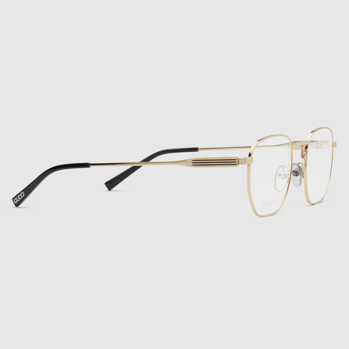 Geometrical optical frame in gold-toned | GUCCI® US