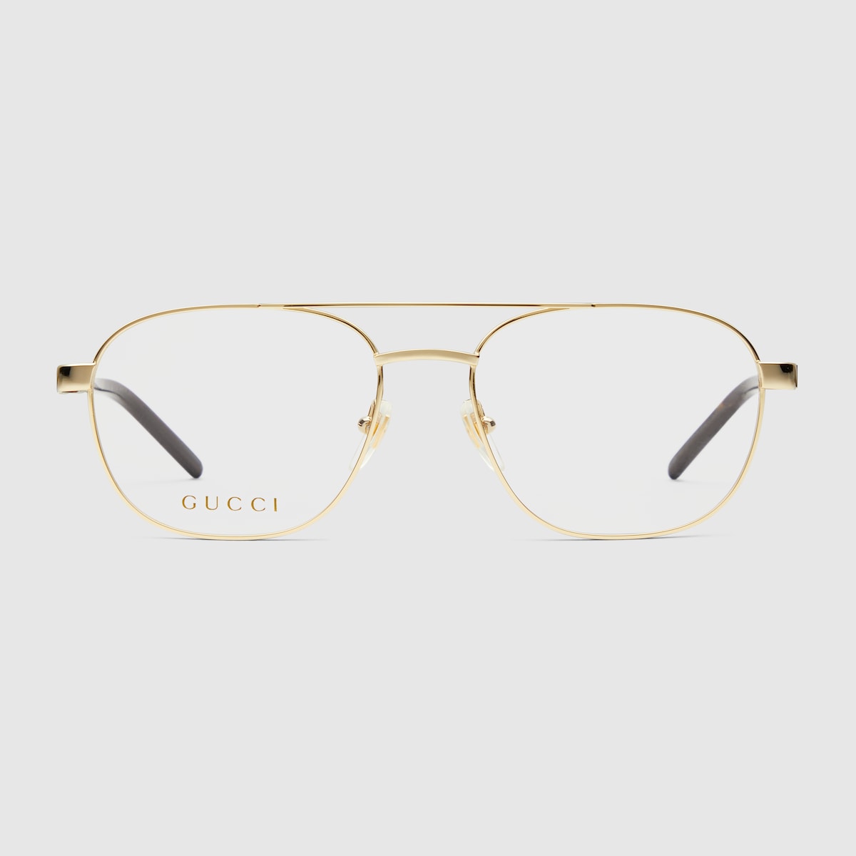 Rectangular optical frame in gold-toned | GUCCI® US