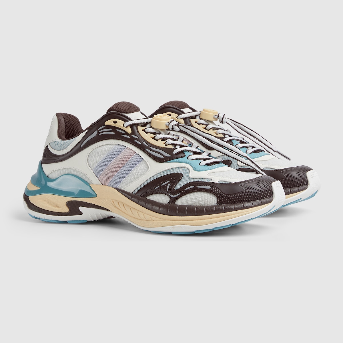 Men's Gucci 2.0 trainer in grey mesh and leather | GUCCI® NO