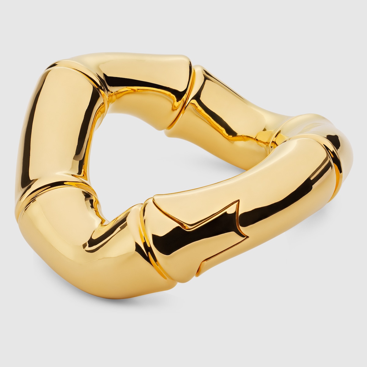 Gucci Bamboo cuff bracelet in gold-toned aluminium | GUCCI® US
